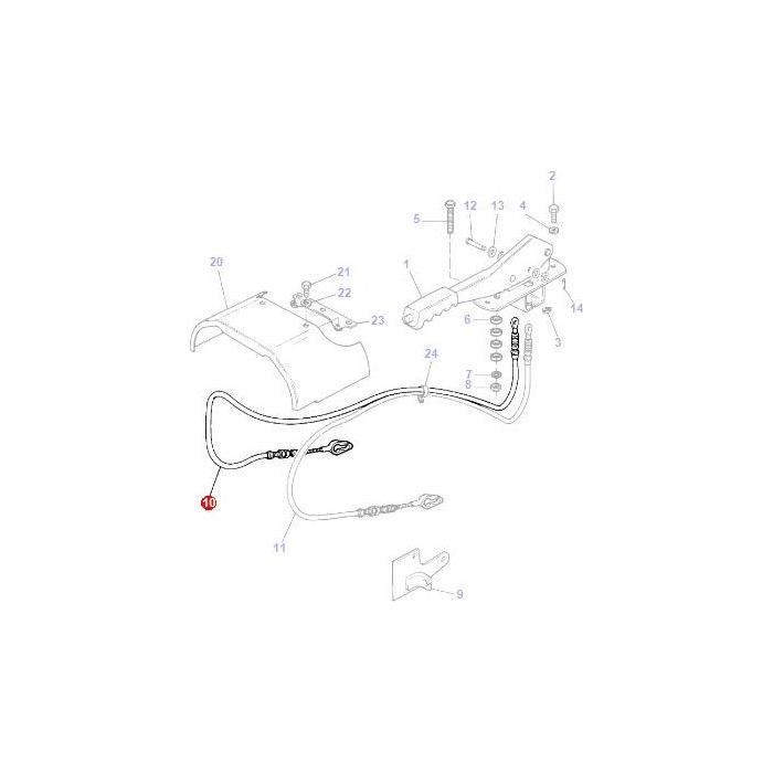 Massey Ferguson Handbrake Cable R/H - 3596773M92 | OEM | Massey ...
