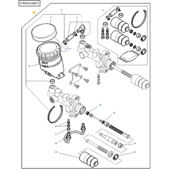Massey Ferguson Master Cylinder - 3810587M95 | OEM | Massey Ferguson ...