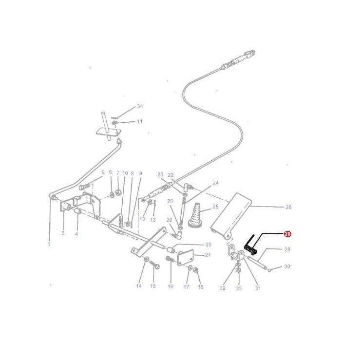 Massey Ferguson Spring Foot Throttle - 1425680M1 | OEM | Massey ...
