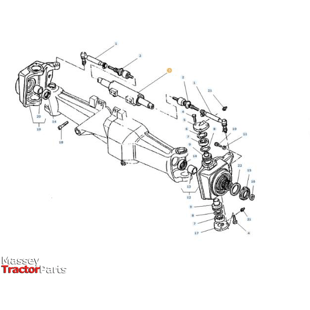 Massey Ferguson Steering Cylinder - 3428762M92 | OEM | Massey Ferguson ...