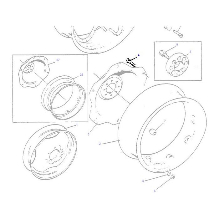Massey Ferguson Stud Disc-Rim - 828217M1 | OEM | Massey Ferguson parts ...