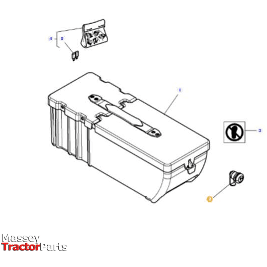 Massey Ferguson Tool Box Lock - 4290720M1 | OEM | Massey Ferguson parts ...